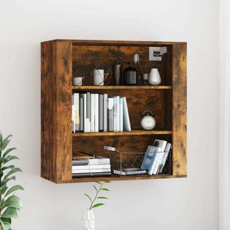 vidaXL Vidaxl - Armoire murale Ch&ecirc;ne fum&eacute; 80x33x80 cm Bois ding&eacute;nierie