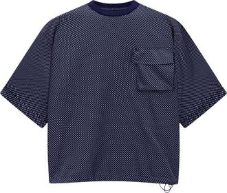 Giorgio Armani Homme, Tops, Bleu, Taille: M T-shirt en soie imprim&eacute;e