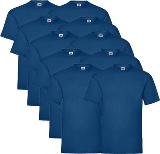 Fruit Of The Loom 10 T Shirts Valueweight T Rundhals S M L XL XXL 3XL 4XL 5XL Übergröße Diverse Farbsets auswählbar, 10erNavy + 1 HL Kauf Notizblock, 5XL