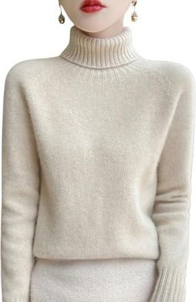 Generic Pull Femme Hiver Pull &Agrave; Col Roul&eacute; en Pure Laine M&eacute;rinos pour Femme &Eacute;pais Et Chaud Manches Longues en Cachemire Tricot&eacute; Id&eacute;al pour LAutomne Et lhiver B