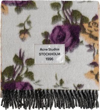 Acne Studios Fringed Wool Scarf - - Accessories - unisex - Grau - ONE SIZE