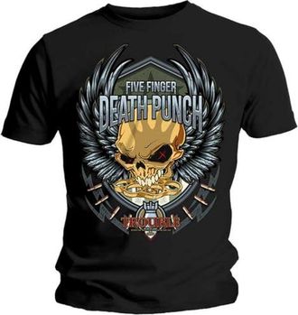 Five Finger Death Punch Trouble (Black) T-Shirt (Large)