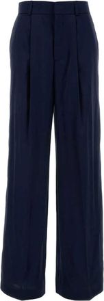 Alberta Ferretti Femme, Pantalons, Bleu, Taille: 44 FR Wide Pantalons