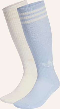 adidas Originals Adidas Originals 2er-Pack Kniestr&uuml;mpfe 3-Streifen blau