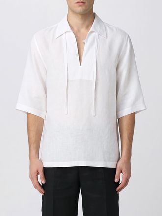 Dolce & Gabbana Kurz&auml;rmeliges Leinenhemd von mit klassischem Kragen