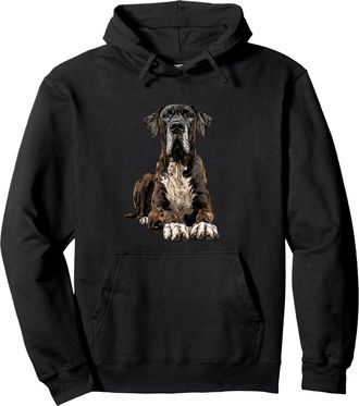Whyitsme Design Brauner Brindle Dogge Hund Illustration Pullover Hoodie