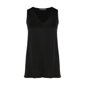 Elena Miro Top aus Satin - - Blouses & Shirts - Damen - Schwarzk - XL