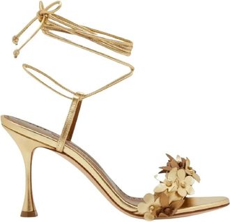 Manolo Blahnik Femme, Chaussures, Jaune, Taille: 37 EU Sandales &agrave; talons aiguilles 90
