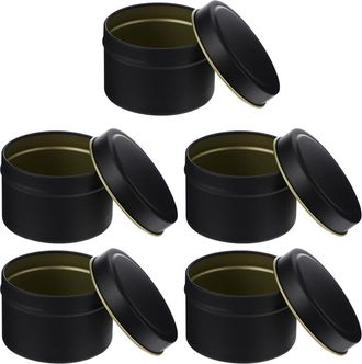 Cabilock 5st&uuml;cke Kerzendosen aus Eisenblech f&uuml;r Kerzenherstellung Dosen mit Deckel f&uuml;r Aufbewahrung und Basteln f&uuml;r Kerzen S&uuml;&szlig;igkeiten und Kleine Gegenst&auml;nde z