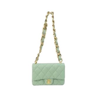 Chanel Pre-owned Lammleder Umh&auml;ngetasche - - Pre-owned - Damen - Gr&uuml;n - ONE SIZE
