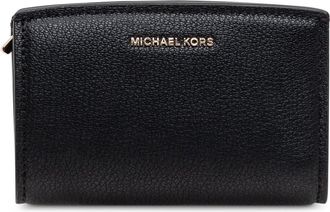 Michael Kors Femme, Accessoires, Noir, Taille: ONE Size Bryant Medium Pebbled Leather Wallet