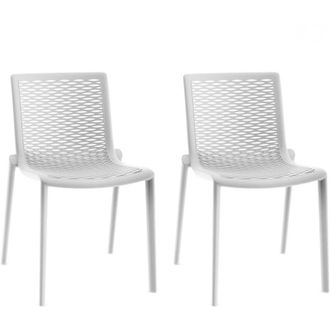 Resol NETKAT Chaise Int&eacute;rieur, Ext&eacute;rieur Set 2 Blanc