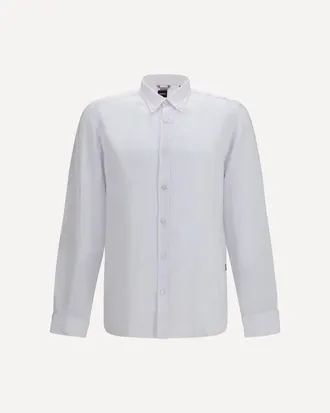 HUGO BOSS Regular-fit linen Shirt Male L