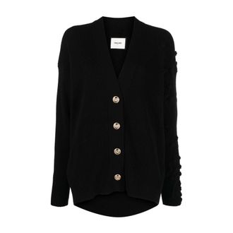 Max & Moi Fancy Weste - - Knitwear - Damen - Schwarzk - XS
