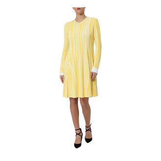 Calvin Klein Gestreiftes Plisseekleid - - Dresses - Damen - Mehrfarbig - S