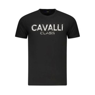 Cavalli Homme, Tops, Noir, Taille: XL T-shirt premium avec impression audacieuse