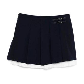 SIMKHAI Plissierter kurzer Rock - - Skirts - Damen - Blau - XS