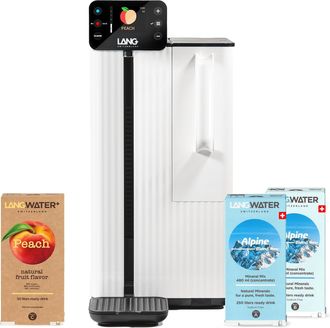 Lang WATER Osmoseanlage Auftisch TheWell 2 - mit Mineralisierung, Aromen, Heißwasserspender - Umkehrosmoseanlage für Trinkwasser inkl. 4-stufigem Wasserfil