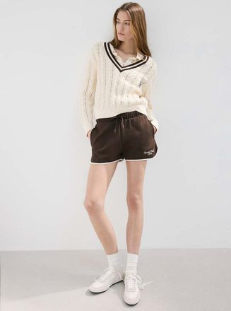 Mango Pull torsad&eacute; avec col contrastant &eacute;cru - Femme - S - MANGO