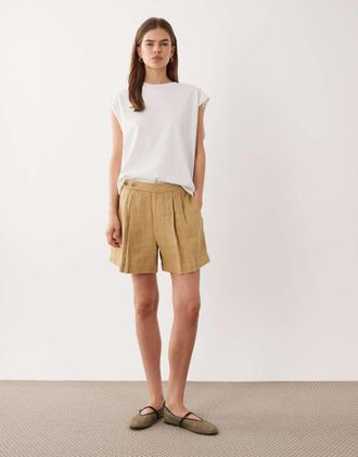 Polo Ralph Lauren Short en lin - Camel-Neutre