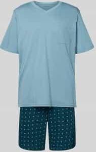 Schiesser Relaxed Fit Pyjama Set im kurz&auml;rmeliges Design Modell Comfort