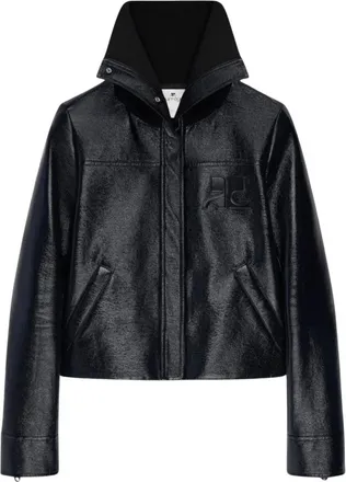 Courr&egrave;ges Damen, Jacken, Blau, LGr&ouml;&szlig;e