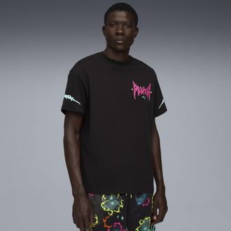 Puma x RICK AND MORTY Basketball-T-Shirt Herren I, Kleidung, Schwarz, XL