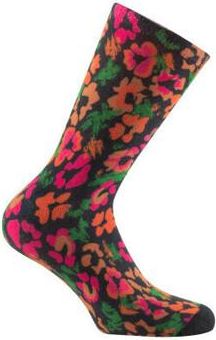 Kindy Mi-chaussettes imprim&eacute;es peau de b&ecirc;te color&eacute;e viscose de bambou