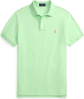 Ralph Lauren Piqu&eacute;-Poloshirt mit Logo-Stickerei, Custom Slim Fit in