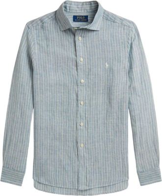 Polo Ralph Lauren Homme, Chemises, Bleu, Taille: XL Camicia Polo Pony &agrave; rayures
