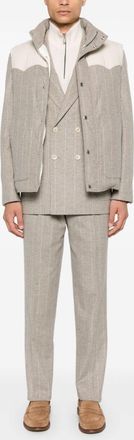 Brunello Cucinelli Weste mit Nadelstreifen - Nude