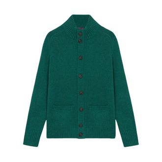 Brooks Brothers Femme, Pulls, Vert, Taille: 44 FR Pullover en Laine Verte