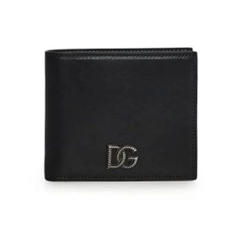 Dolce & Gabbana Homme, Accessoires, Noir, Taille: ONE Size Portefeuille en cuir de veau Tempesta