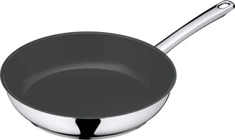WMF Devil Bratpfanne 24 cm, Cromargan Edelstahl beschichtet, Induktion, Keramikbeschichtung, Edelstahlgriff, backofenfest