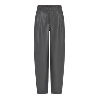 Bruuns Bazaar Femme, Pantalons, Gris, Taille: 44 FR Leather Pantalons