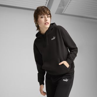Puma Hoodie confort &agrave; petit logo N&deg; 1 Essentials Femme, V&ecirc;tements, Noir, XXS