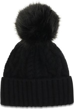 Moncler L20933B00041M4506 Wool and Cashmere Cable-Knit Beanie - Black