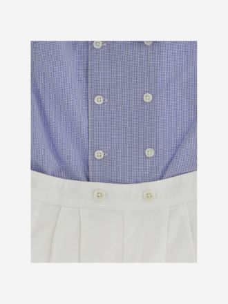 Polo Ralph Lauren Boys Cotton Romper With Check Pattern Multicolour Shirt: Cotton; Shorts: Tracksuit Sets