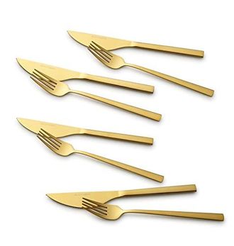 Echtwerk set de couverts &agrave; pizza, set de couverts &agrave; steak, set de table 8 pi&egrave;ces pour max. 4 personnes, avec 4 couteaux &agrave; pizza et 4 fourchettes &agrave; pizza en aci