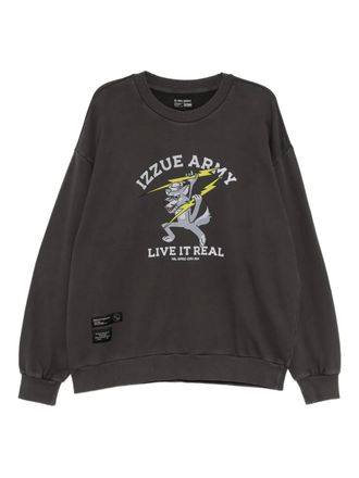 Izzue sweat &agrave; imprim&eacute; graphique - Gris