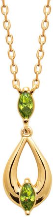 Brillaxis Collier plaqu&eacute; or et oxydes verts