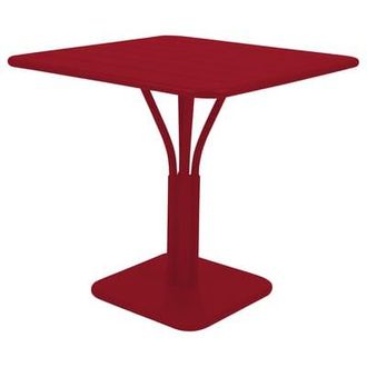 Fermob Table carrée Luxembourg - Rouge - Aluminium laqué - Designer Frédéric Sofia