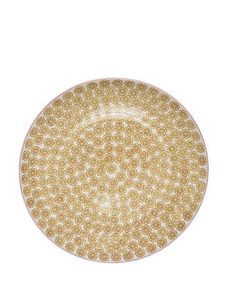 Bloomingville Teller Susie, lila rosa rot ocker, Keramik, 4er Set, 25 cm