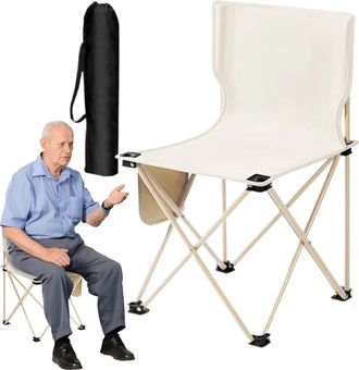 Generic Klappstuhl, klappbarer Campingstuhl,Tragbarer Strandstuhl | Campingausr&uuml;stung f&uuml;r Travel Beach Picknick Grill Sporting Events, Support 286 Lbs, Inklus
