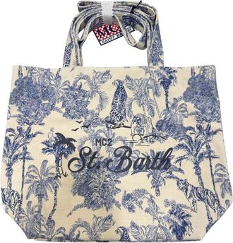 MC2 Saint Barth Femme, Sacs, Multicolore, Taille: ONE Size Beach Backpack Denim Light Emb
