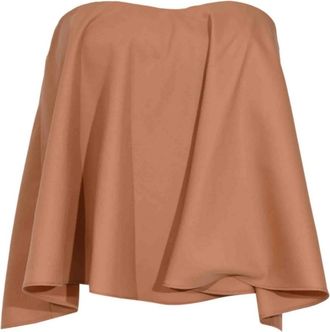 Twinset Femme, Blouses et Chemises, Brun, Taille: 38 FR Decolette Flared Top
