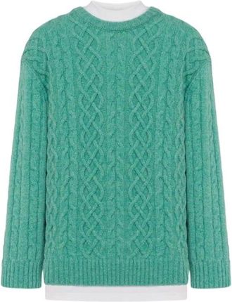 Moschino Homme, Pulls, Vert, Taille: 2XL Pull Shetland en laine