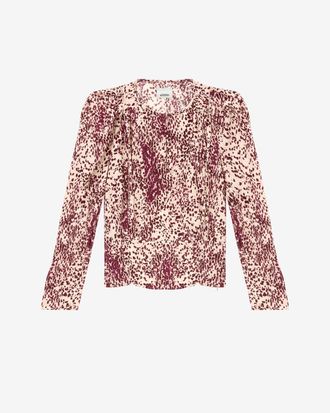 Isabel Marant Blouse Zarga - Femme - Violet-&eacute;cru - Taille40 - Isabel Marant