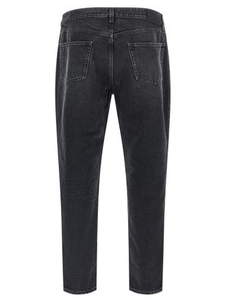 Saint Laurent Mens Black Cotton Straight-Leg Jeans Clothing