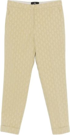 Etro Femme, Pantalons, Beige, Taille: 42 FR Pantalon Court en Coton Stretch
